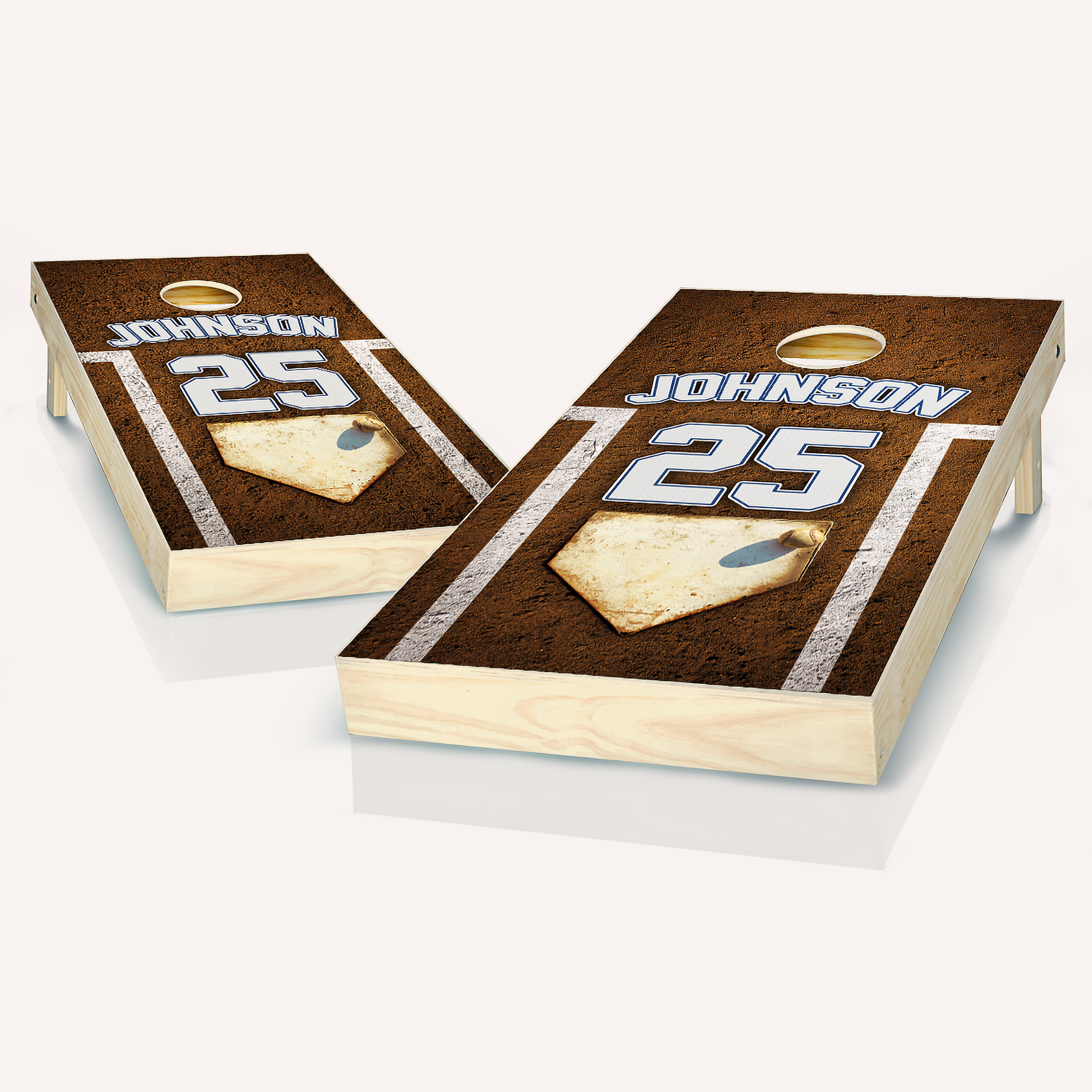 Personalized Baseball Cornhole Set