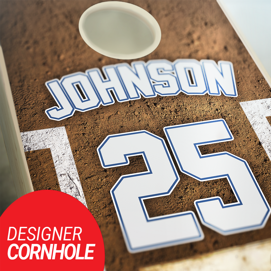 Personalized Baseball Cornhole Set