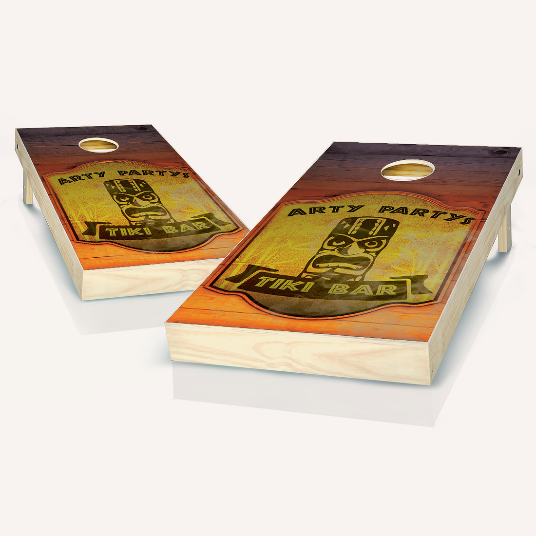 Personalized Tiki Cornhole Set