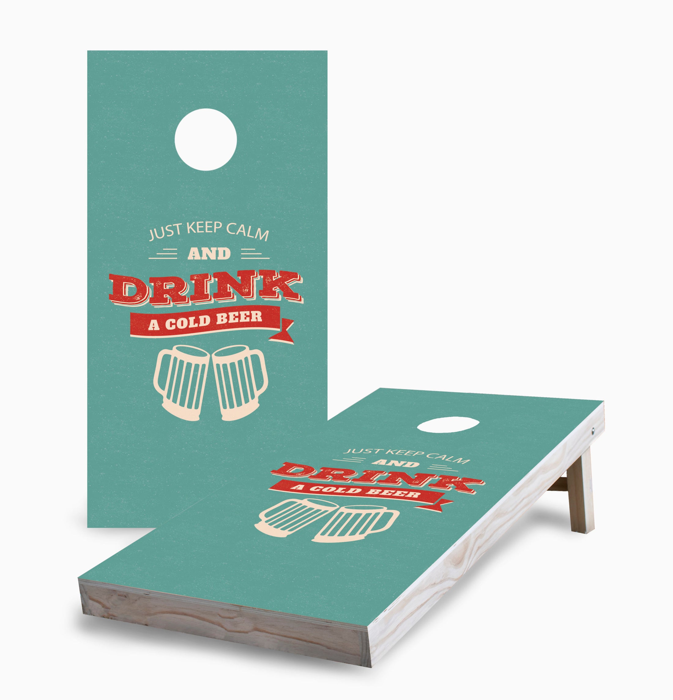 Drink Cold Beer Cornhole Set