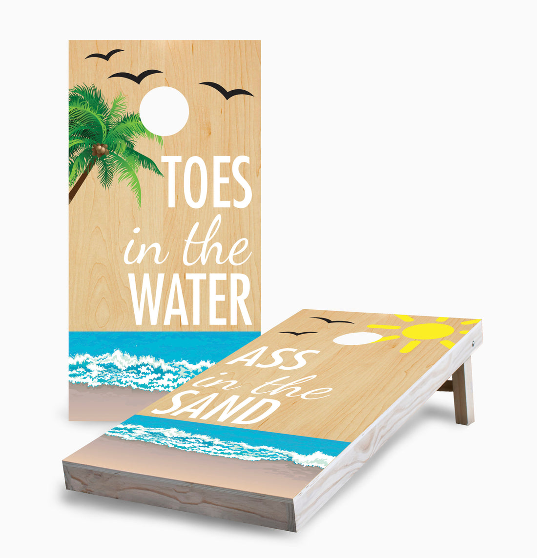 Toes in the Water Cornhole Set