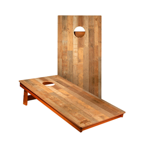 Distressed Wood Cornhole Boards - ACA Backyard Series
