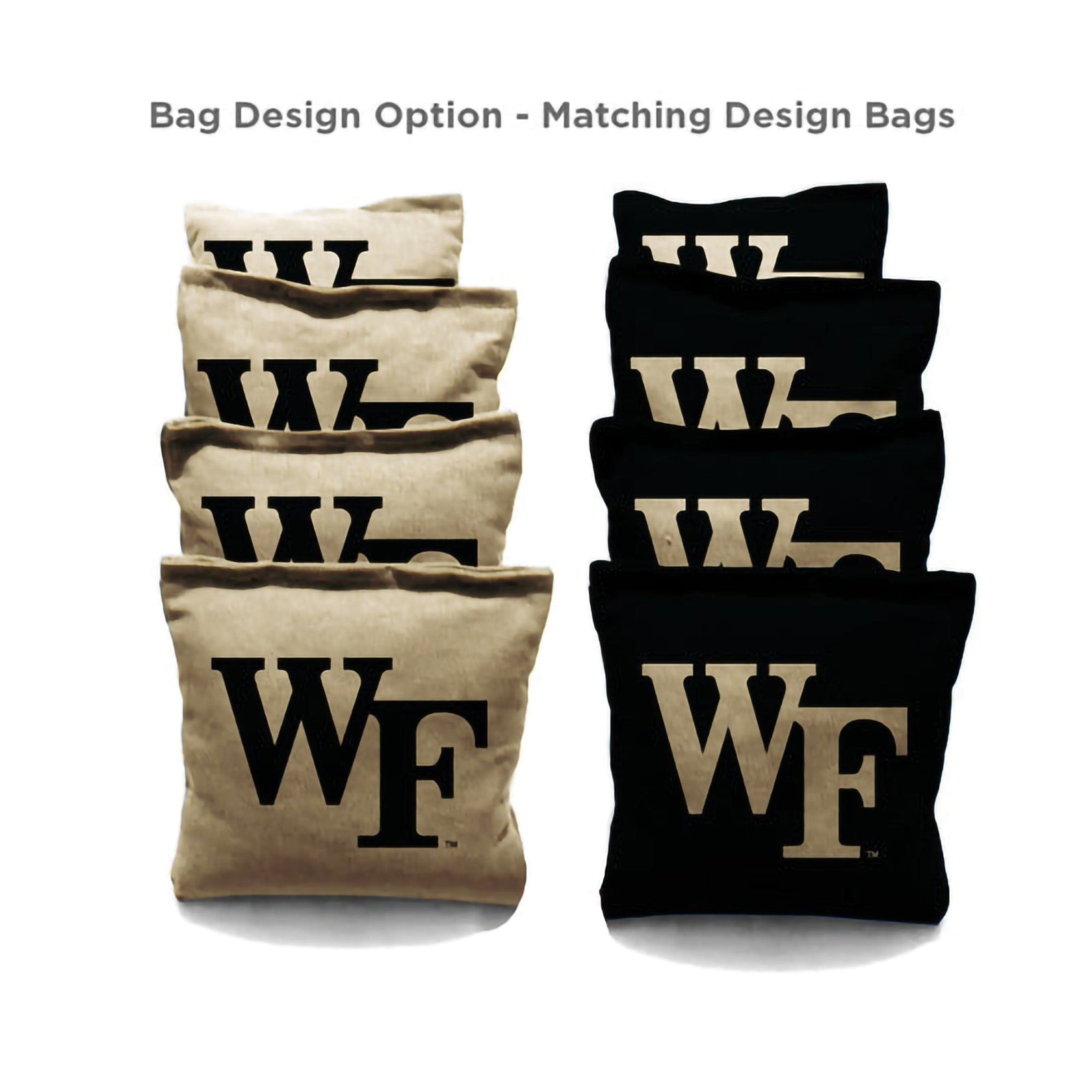 Wake Forest Demon Deacons Rosewood Alternating Stripe Cornhole Set